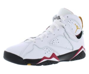 jordan air 7 retro bg (big kid) white/black/cardinal red/chutney 5.5 big kid m