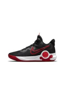 nike men's kd trey 5 ix basketball cw3400-002 sneakers, black/white/bright crimson/university red, 11