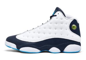 nike jordan mens air jordan 13 retro 414571 144 obsidian - size 10.5,white/dark powder blue-multi