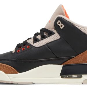 Nike Men's Jordan 3 Retro Basketball Shoes, Black/Rush Orange-fossil Stone, 10