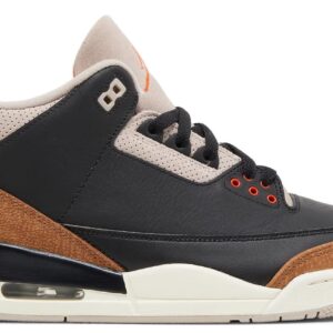 Nike Men's Jordan 3 Retro Basketball Shoes, Black/Rush Orange-fossil Stone, 10