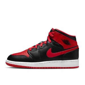 Nike Air Jordan 1 Mid Men's Shoes Black/Fire Red-White DQ8426-060 10.5