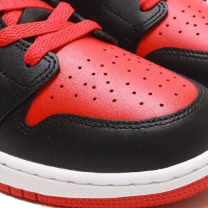 Nike Air Jordan 1 Mid Men's Shoes Black/Fire Red-White DQ8426-060 10.5