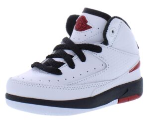 jordan air 2 retro (big kid) white/varsity red/black 4 big kid m