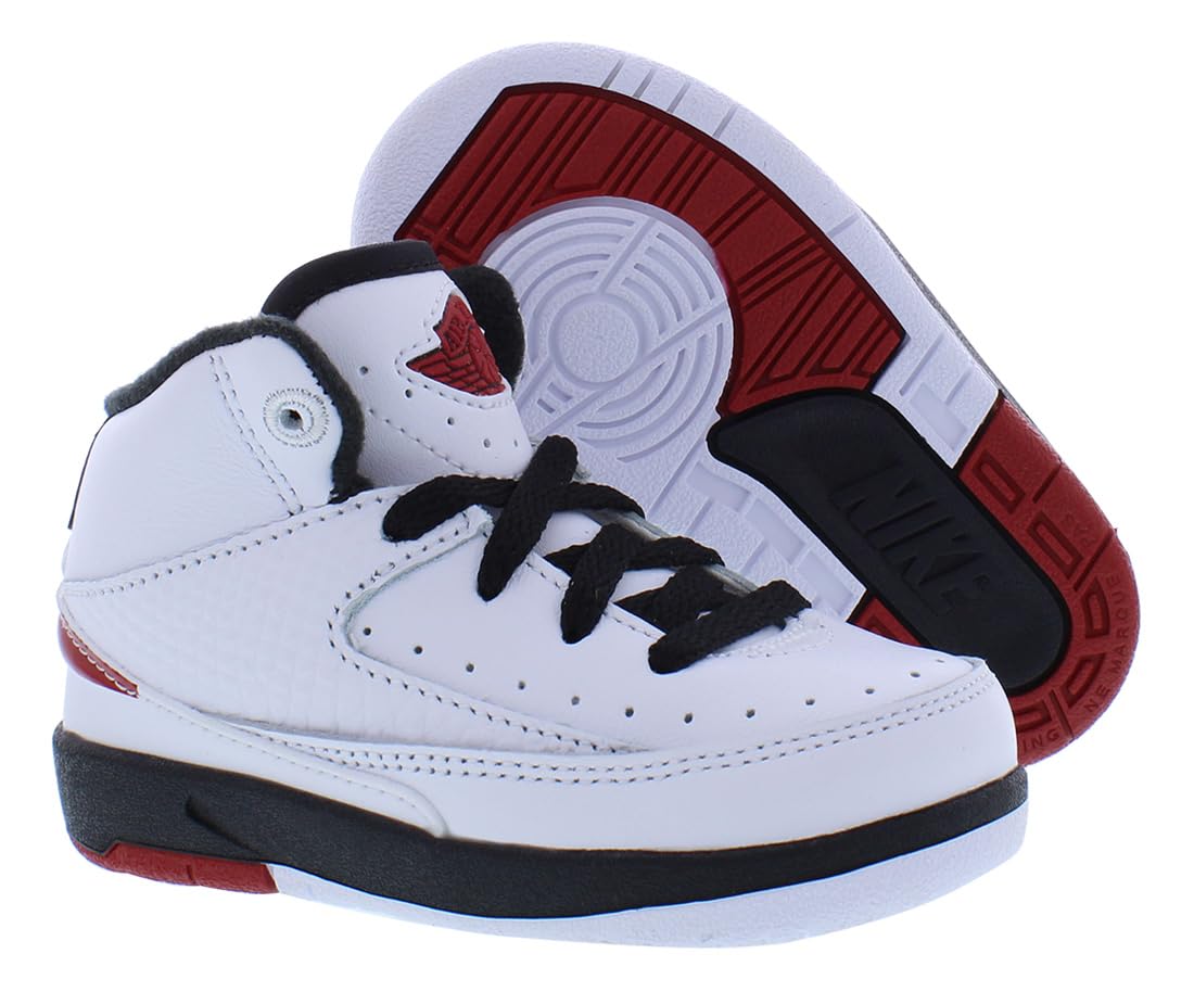 Jordan Air 2 Retro (Big Kid) White/Varsity Red/Black 4 Big Kid M