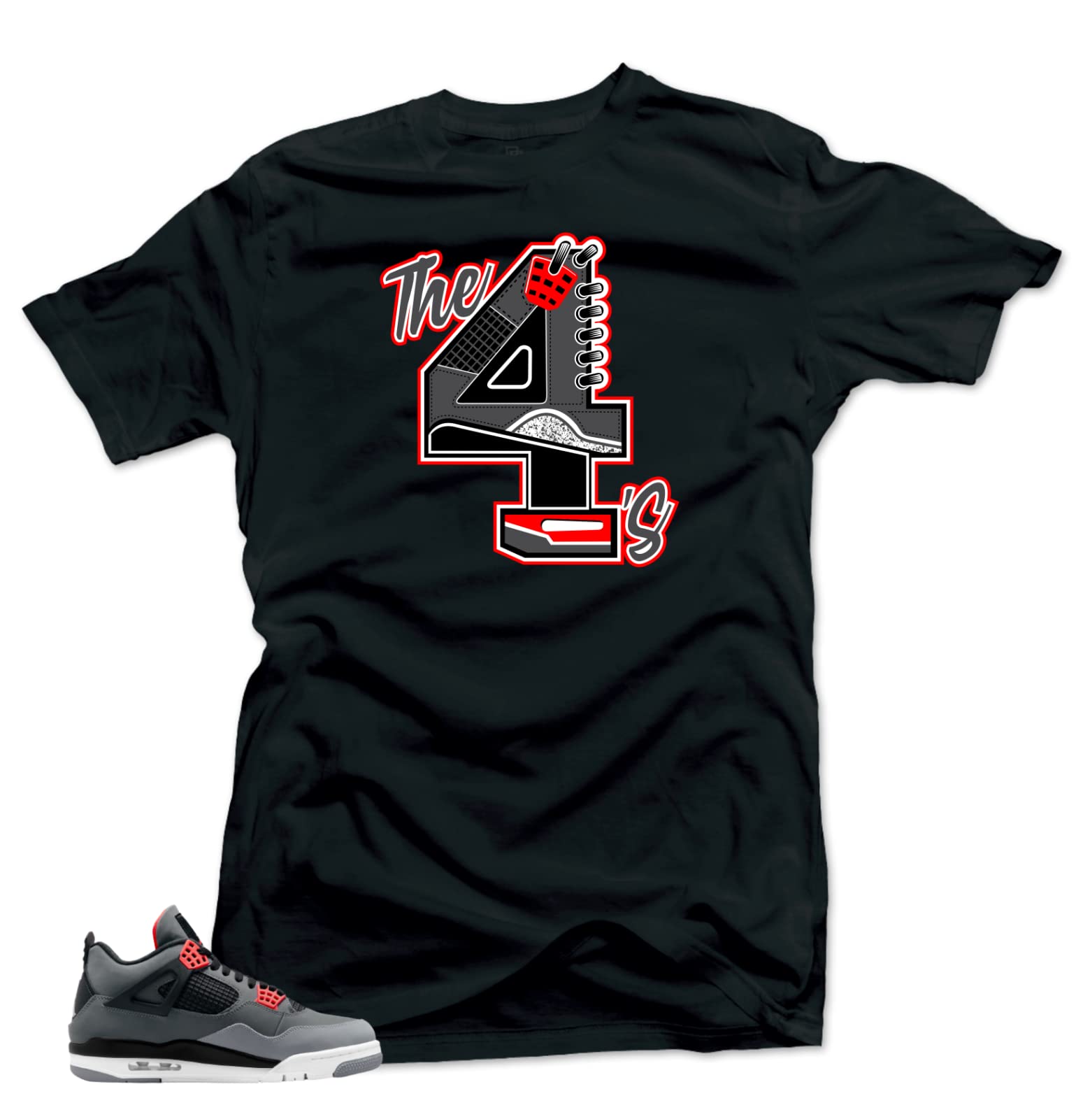 SNELOS Shirt to Match Jordan 4 Infrared Volt Match Sneaker tee