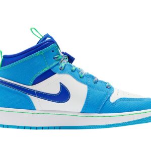 Nike Big Kid's Jordan 1 Mid SE Sprite Blue Dk Powder Blue/Racer Blue (DA8010 400), 5 Big Kid