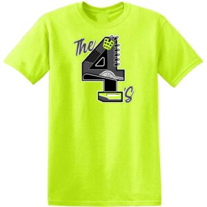 jordan retro 4 neon match tees (the 4's (green), s)