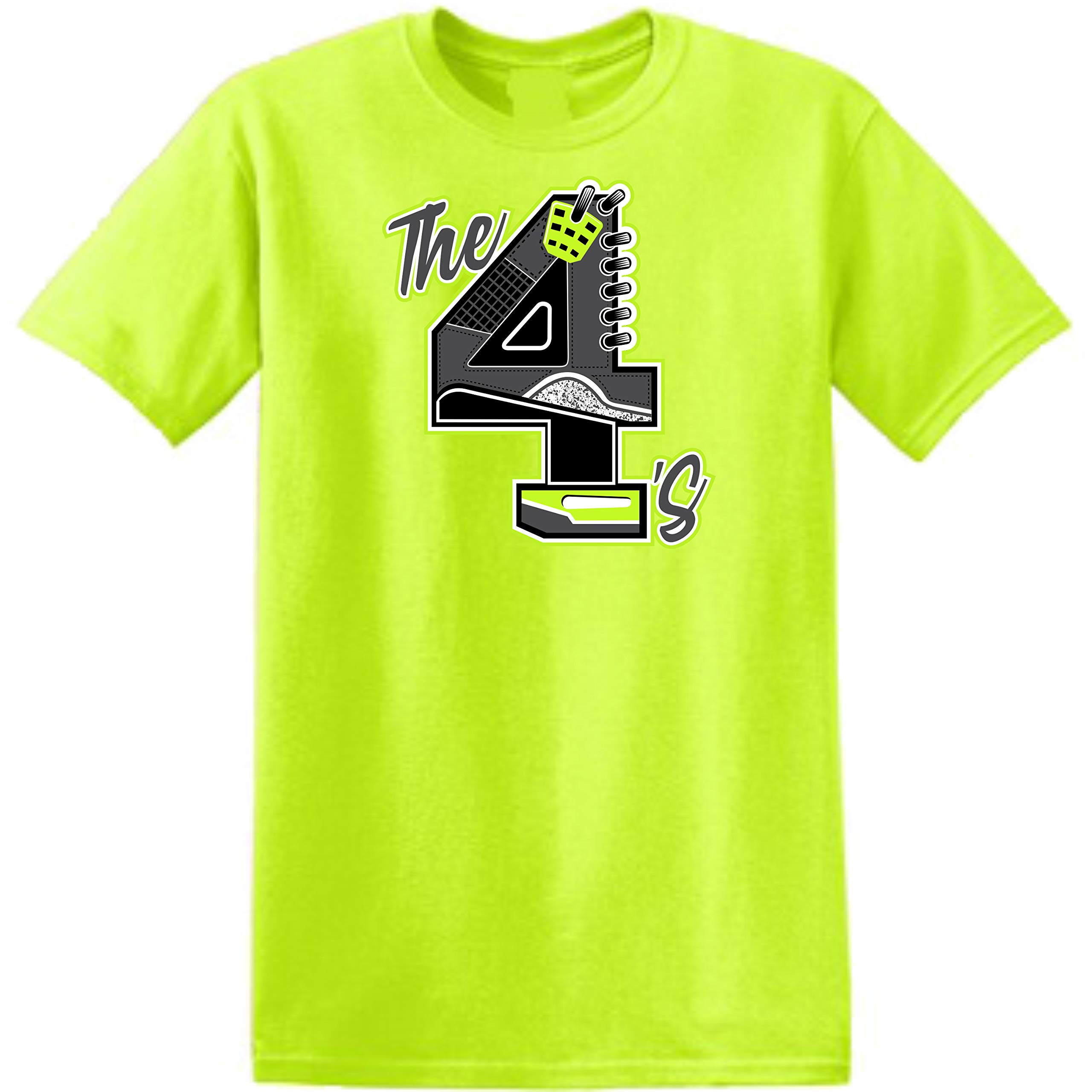 Jordan Retro 4 Neon Match Tees (The 4's (Green), S)