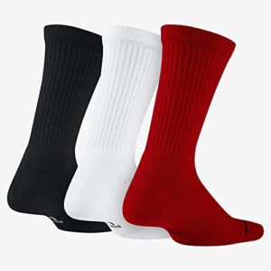 Nike Jordan Jumpman Dri-Fit Crew Socks 3 Pack Multi SX5545-011 (Large 8-12)