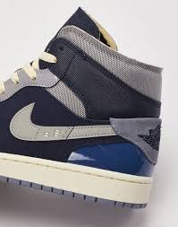 Jordan Mens Air Jordan 1 Mid SE Craft DR8868 400 Obsidian - Size 10