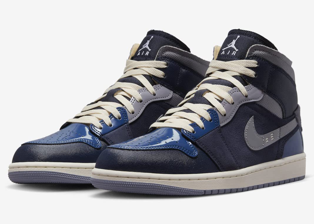 Jordan Mens Air Jordan 1 Mid SE Craft DR8868 400 Obsidian - Size 10