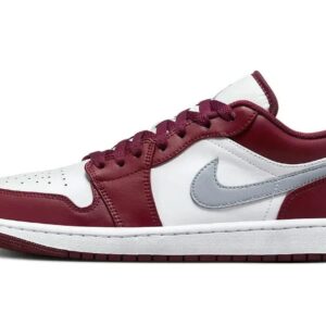 Jordan Men's Air Jordan 1 Low Sneaker, Cherrywood Red/Cement Grey, 10.5