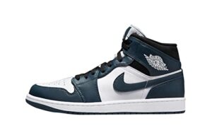 jordan mens 1 mid 554724 411 armory navy - size 16