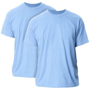 gildan mens heavy cotton t-shirt, style g5000, multipack shirt, carolina blue (2-pack), x-large us