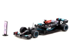 tarmac works amg f1 w12 e performance #44 lewis hamilton winner formula one f1 sao paolo gp (2021) with number board global64 series 1/64 diecast model car t64g-f037-lh2