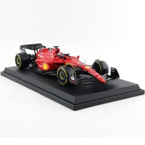 JODIYAAH Bburago 1/18 2022 F1 Scuderia Ferrari F1-75 #16 Charles Leclerc F1-75 #55 Carlos Sainz Alloy Luxury Vehicle Diecast Cars Model Toy Collection Gift (F1-75 #16 Hardcover) (1/18 F1-75 #16)