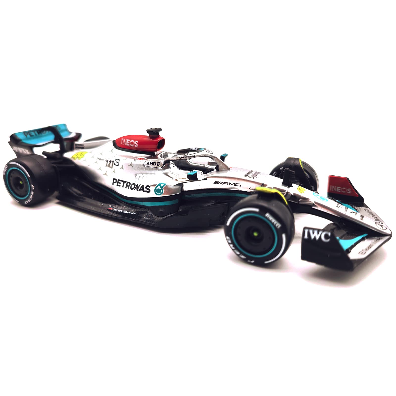 XTD Bburago 1:43 2022 F1 Mercedes-AMG Team W13 #44 Lewis Hamilton Alloy Luxury Vehicle Diecast Cars Model Toy (2022 W13 #44)