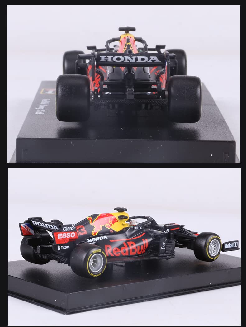 pchmodel 1:43 F1 RB16B Red Bull Racing Car 2021 NO.33 &11 Alloy Luxury Vehicle Diecast Cars Model Toy Collection by Bburago 38056 (RB16B NO.33 Hardcover Edition)