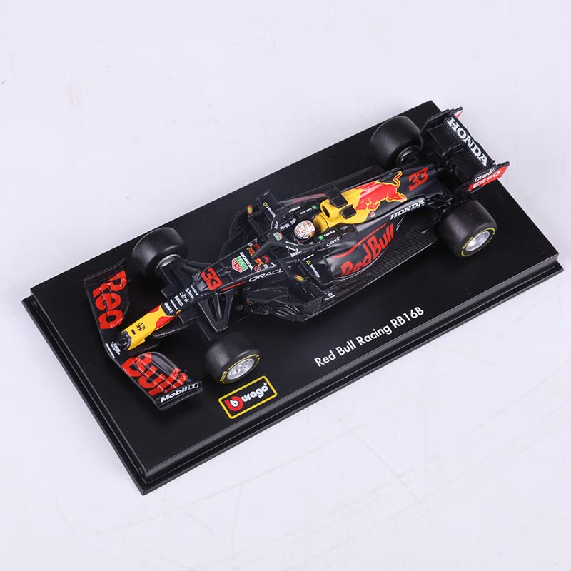 pchmodel 1:43 F1 RB16B Red Bull Racing Car 2021 NO.33 &11 Alloy Luxury Vehicle Diecast Cars Model Toy Collection by Bburago 38056 (RB16B NO.33 Hardcover Edition)