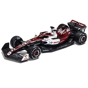 jodiyaah bburago 1:43 2022 alfa romeo f1 racing team c42#24 guanyu zhou alloy car diecast car model toy collection (f1 c42#24)