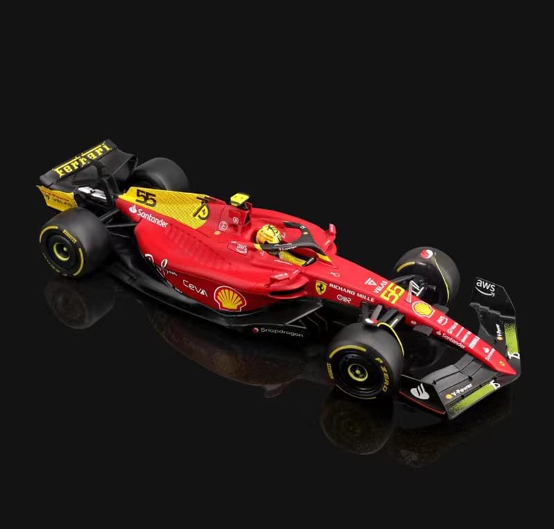 XTD Bburago 1:18 2022 F1 F1-75 75th Anniversary F1-75#55 Carlos Sainz Alloy Luxury Vehicle Diecast Cars Model Toy Collection Gift (1/18 75th #55)