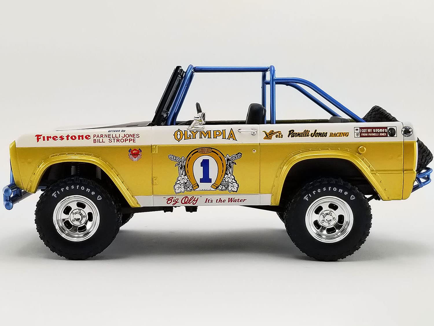 Greenlight Collectible 1970 Baja Bronco #1 Big OLY Tribute Edition Vel's Parnelli Jones Racing Limited Edition to 702 pcs 1/18 Diecast Model Car for Acme 51405