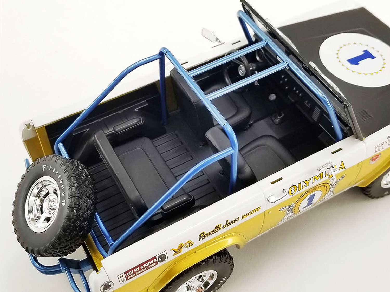 Greenlight Collectible 1970 Baja Bronco #1 Big OLY Tribute Edition Vel's Parnelli Jones Racing Limited Edition to 702 pcs 1/18 Diecast Model Car for Acme 51405