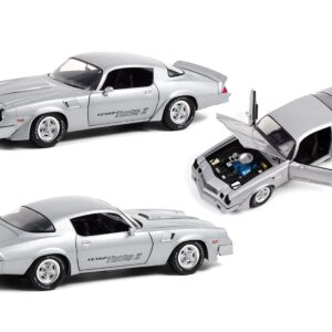 1981 Chevy Z/28 Yenko Turbo Z Turbo Silver Metallic 1/18 Diecast Model Car by Greenlight 13594