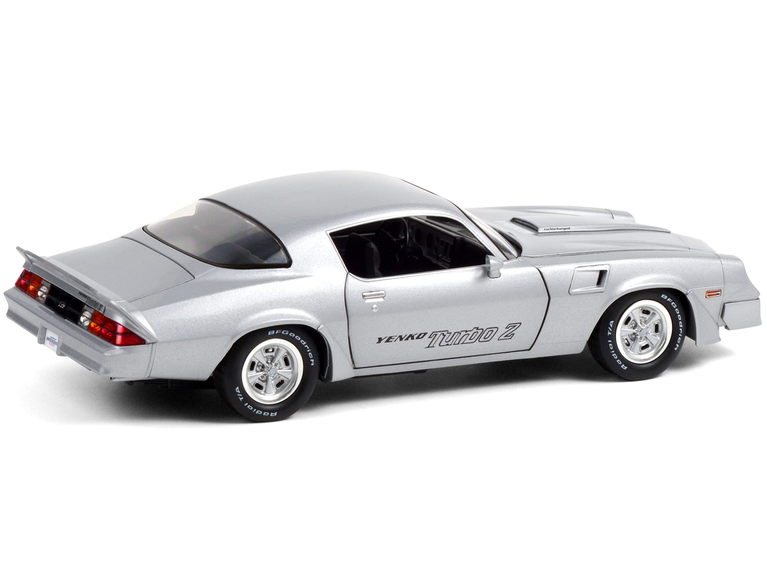 1981 Chevy Z/28 Yenko Turbo Z Turbo Silver Metallic 1/18 Diecast Model Car by Greenlight 13594