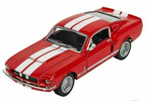 kinsmart 1967 shelby gt-500 collectible die-cast car- 1:38 scale (red)