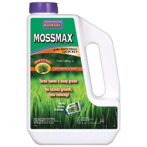 bonide mossmax, 6 lbs. ready-to-use granules kill lawn moss quickly at home, fast acting and effective formula