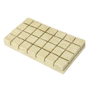 vivosun 1.6" rockwool cubes, 28 plugs stonewool starter grow cubes for cuttings, cloning, plant propagation, seed starting, hydroponic grow media for vigorous plant growth, 1 sheets of 28 plugs