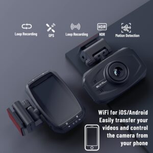 Dash Cam for Trucks and Uber Drivers - HD PRO MKII Super Wide Lens Captures More - iOS Android App - Nightvision - Sony Sensor & Capacitor by WheelWitness