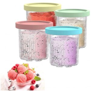 evanem creami containers, for ninja creami deluxe pints,24 oz pint ice cream containers with lids airtight,reusable for nc500 nc501 series ice cream maker