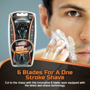 Dorco Pace 6 - Six Blade Razor Blade System - Value Pack (10 Pack + 1 Handle)