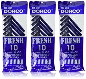 dorco fresh twin blade disposable razors (3 packs) | father's day gifts