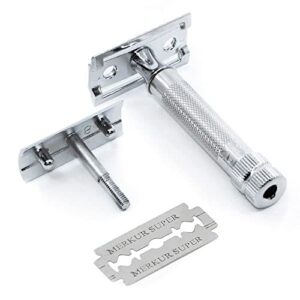 Merkur Mk34c Double Edge Razor with Heavy Duty Short Handle