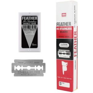 feather double edge safety razor blades 100 count