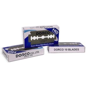 DORCO ST300 Platinum Razor Blades| 1 Box, 100 Blades | Father's Day Gifts