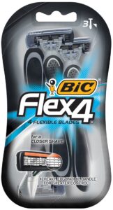 bic flex 4 sensitive men's 4-blade disposable razor,3 count