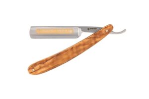 dovo inox straight razor with olive wood handle 5/8", 10 g