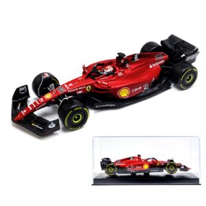 xtd bburago 1:43 ferrari #16 leclerc 2022 f1 scuderia ferrari f1-75 #55 sainz alloy luxury vehicle diecast cars model toy collection gift (2022 f1-75 #16 acrylic box)red