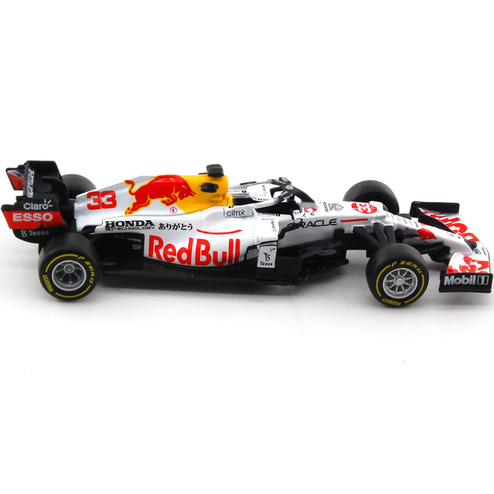 JODIYAAH Bburago 1:43 Red Bull 2021 RB16B #33 Turkey F1 Formula Car Static Die Cast Vehicles Collectible Model Racing Car Toys (RB16B #33 White)