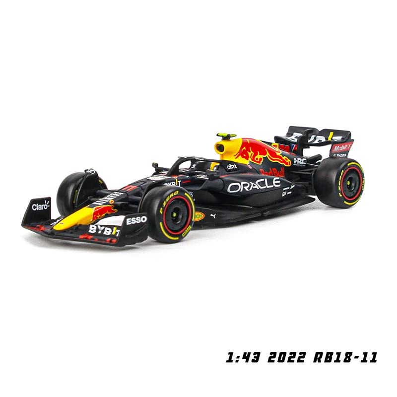 IYASFPFP Bburago 1:43 New 2022 F1 Red Bull Racing RB18 1# Verstappen 11# Perez Special Paint Formula One Alloy Super Toy Car Model (RB18 #11)