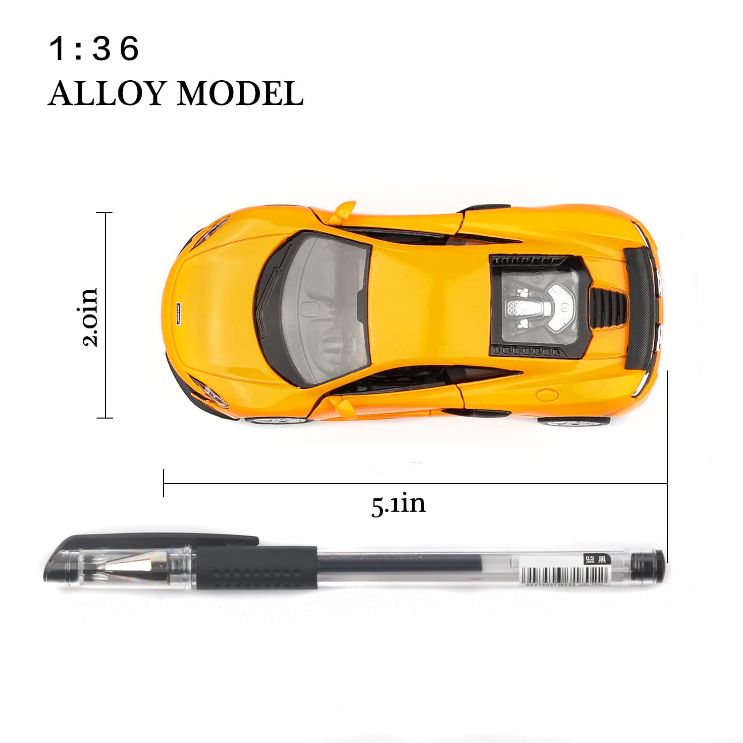 TOKAXI 1/36 Scale Mclaren 650S Diecast Model Car,Pull Back Vehicles Mclaren Toy Cars,Cars Gifts for Boys Girls