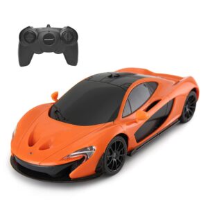 rastar rc car | 1:24 scale mclaren p1 remote control toy car, r/c model vehicle for kids – orange