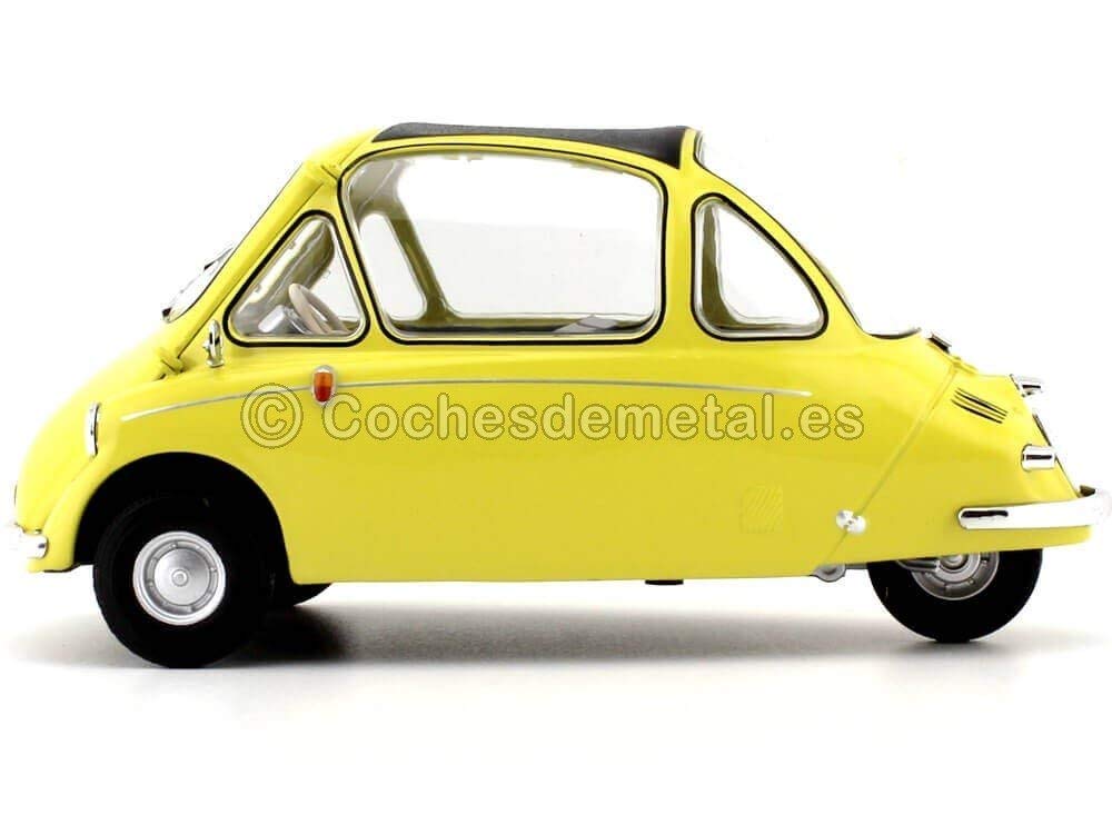 Oxford Diecast Heinkel Trojan LHD Bubble Car Yellow 1/18 Diecast Model Car 18HE003