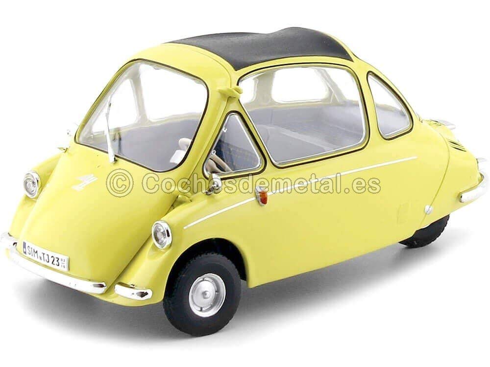 Oxford Diecast Heinkel Trojan LHD Bubble Car Yellow 1/18 Diecast Model Car 18HE003