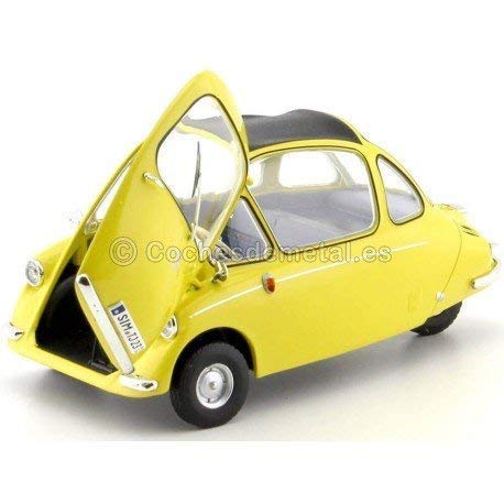 Oxford Diecast Heinkel Trojan LHD Bubble Car Yellow 1/18 Diecast Model Car 18HE003